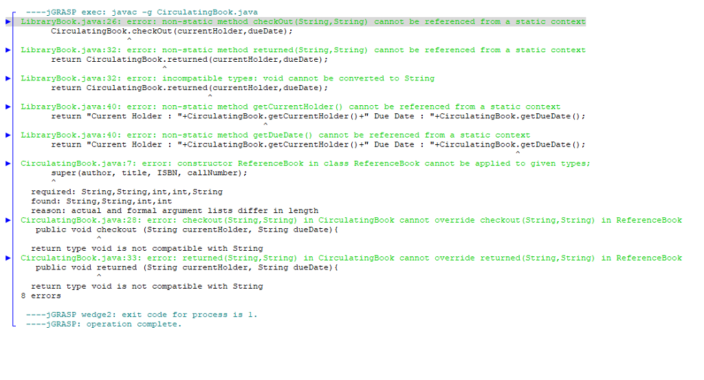 Solved This is java error I have this error i am not sure | Chegg.com