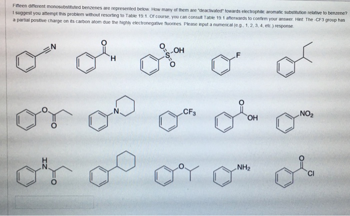 Solved Fifteen different monosubstituted benzenes are | Chegg.com