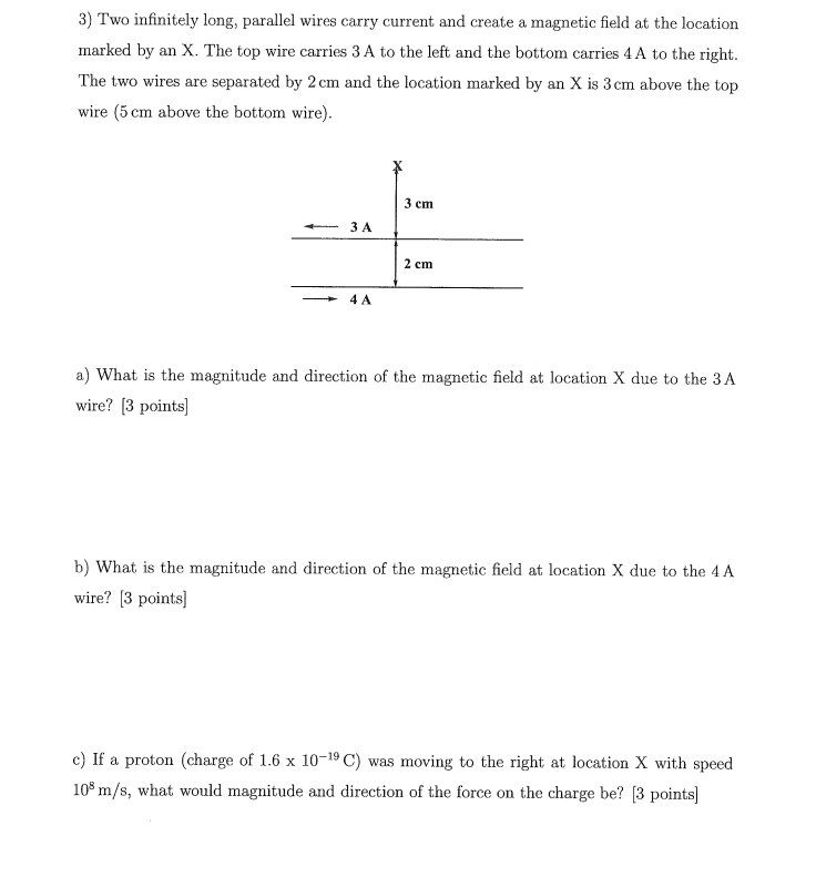 Solved Two infinitely long, parallel wires carry current and | Chegg.com