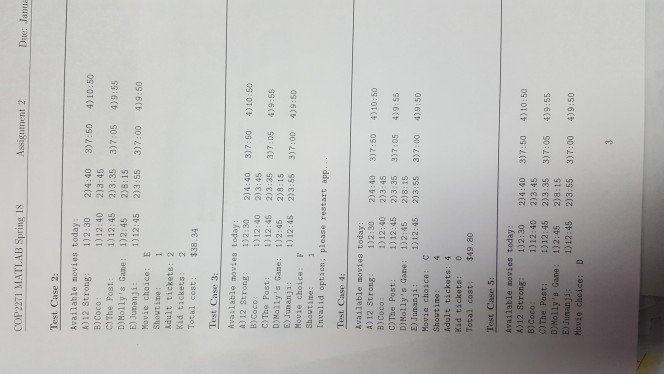 Solved ins COP2271 MATLAB Spring 18 Assignment 2 Due: | Chegg.com