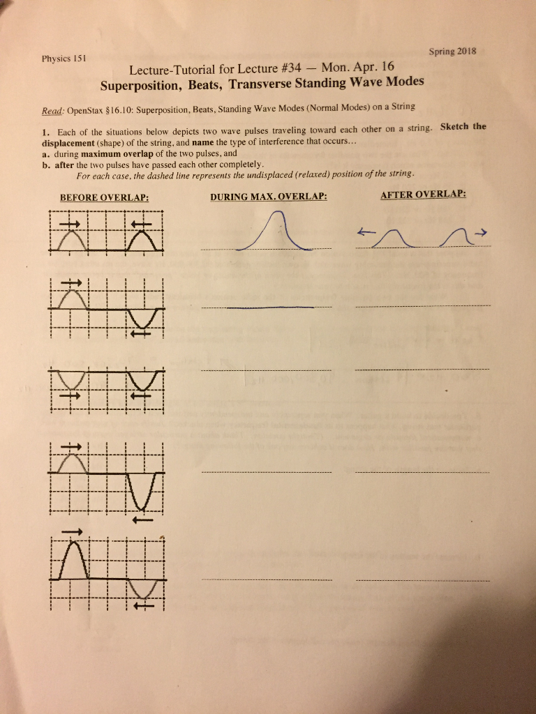 Solved Spring 2018 Physics 15 Lecture-Tutorial for Lecture | Chegg.com