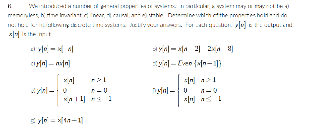 Solved We introduced a number of general properties of | Chegg.com