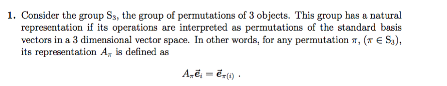 1. Consider the group S3, the group of permutations | Chegg.com