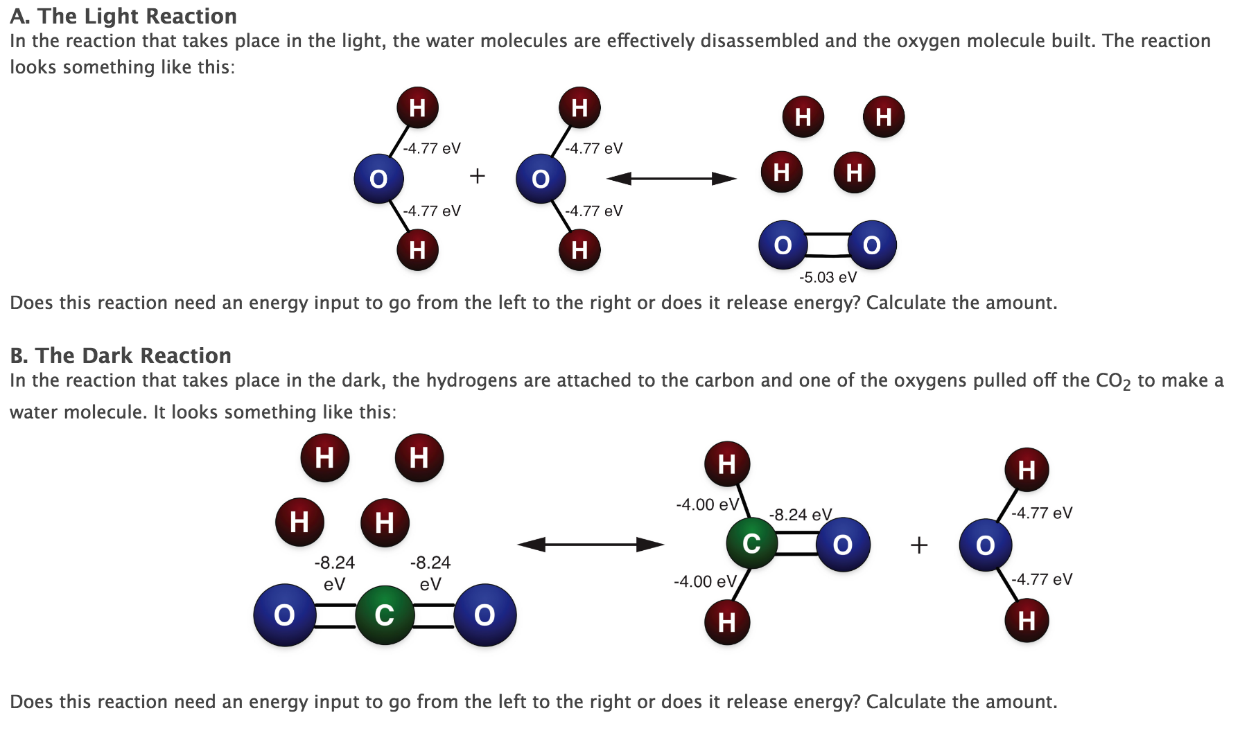 Solved A. The Light Reaction In the reaction that takes | Chegg.com