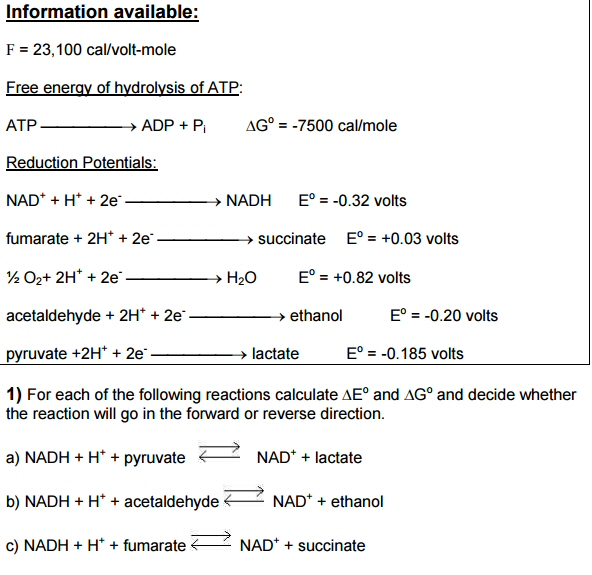 Solved For each of the following reactions calculate ?Eo and | Chegg.com