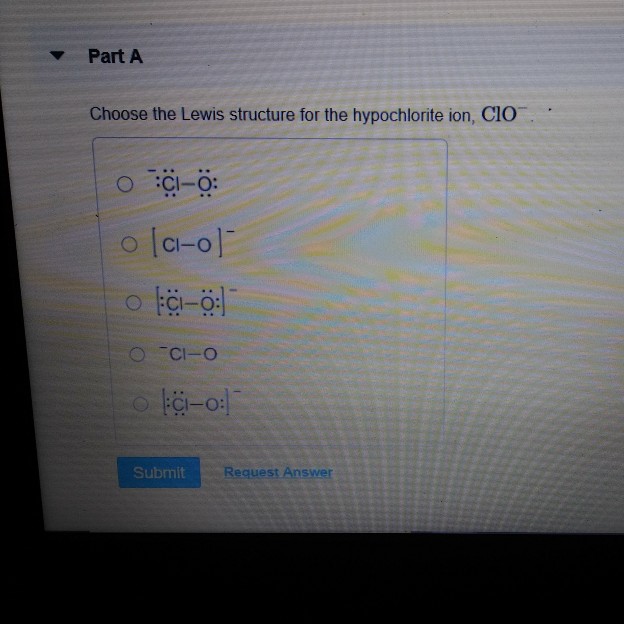 Solved ? Part A Choose the Lewis structure for the | Chegg.com
