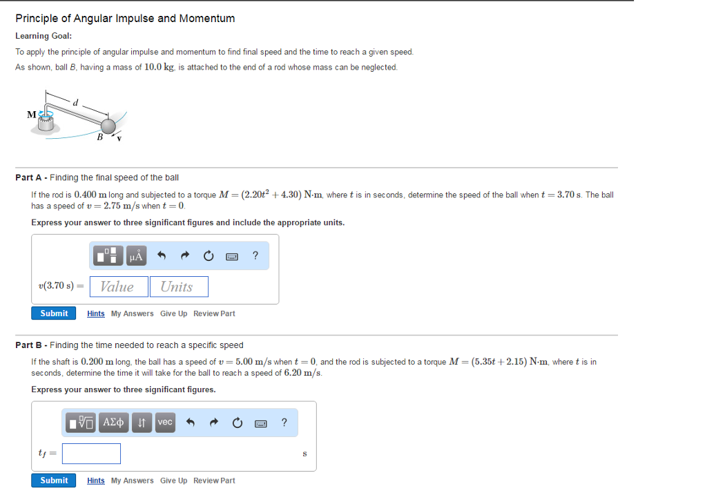 Solved To apply the principle of angular impulse and | Chegg.com
