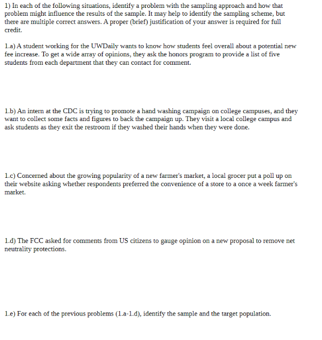 Solved In each of the following situations, identify a | Chegg.com