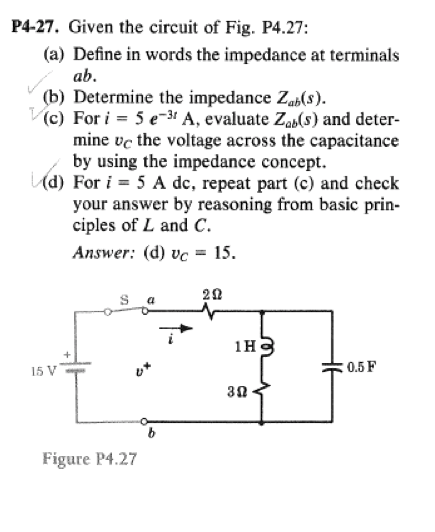 Solved P4-27. Given the circuit of Fig. P4.27: (a) Define in | Chegg.com