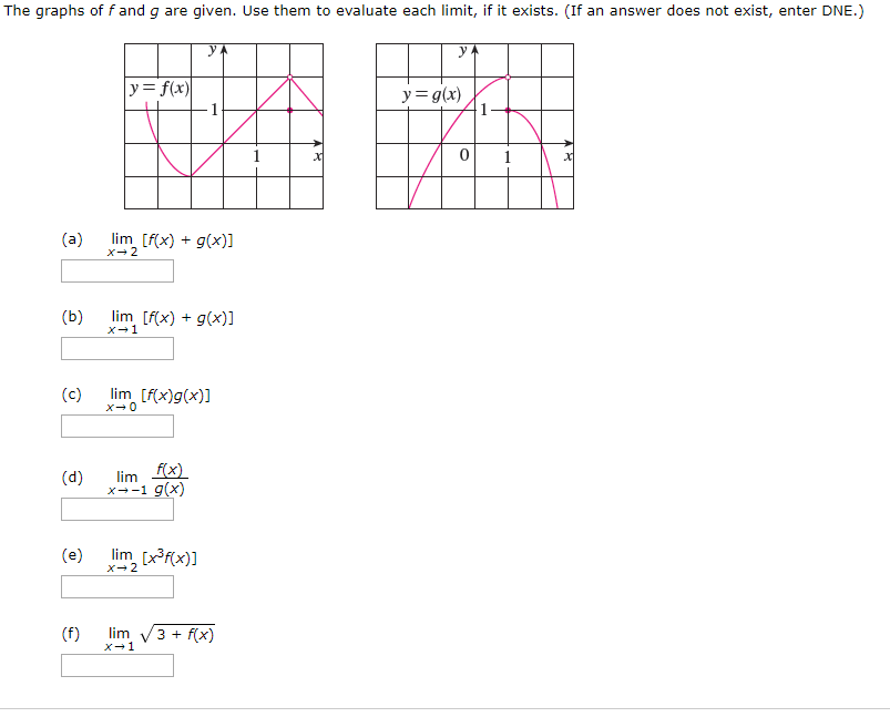 Solved The graphs of f and g are given. Use them to | Chegg.com