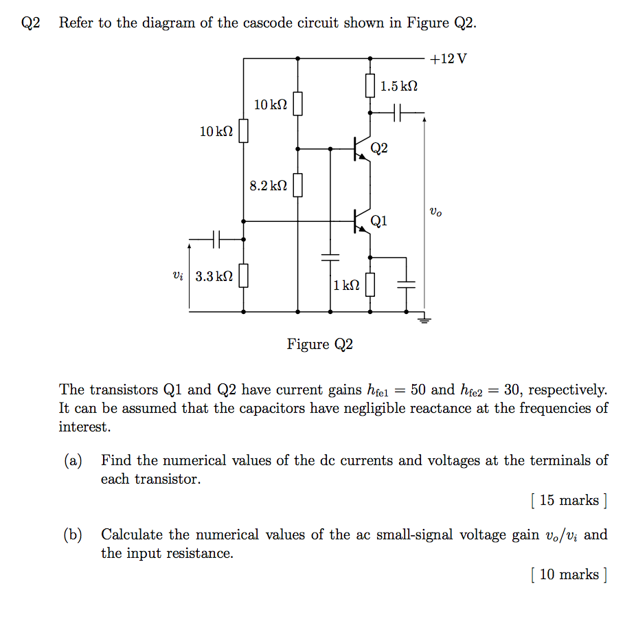 Solved Refer to the diagram of the cascade circuit shown in | Chegg.com