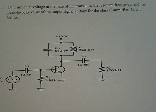 Solved Determine the voltage at the base of the transistor, | Chegg.com