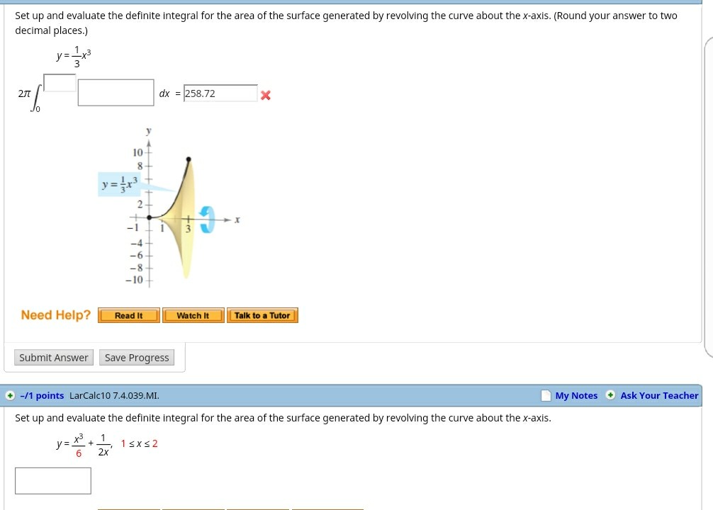 Solved Set up and evaluate the definite integral for the | Chegg.com