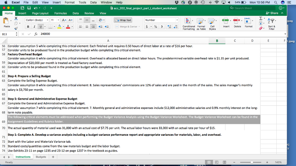 Solved Excel File Edit View Insert Format Tools Data Window
