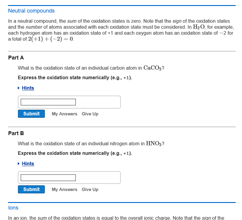 Solved Neutral compounds In a neutral compound, the sum of | Chegg.com