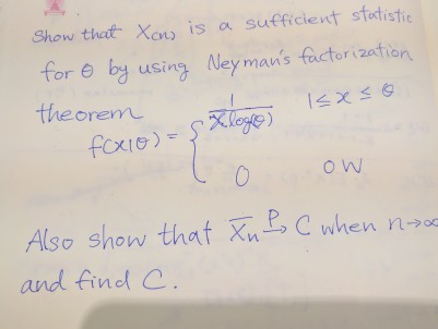 Solved Show that X_(n) is a sufficient statistic for theta | Chegg.com