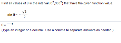 Solved Find all values of theta in the interval [0 degree, | Chegg.com