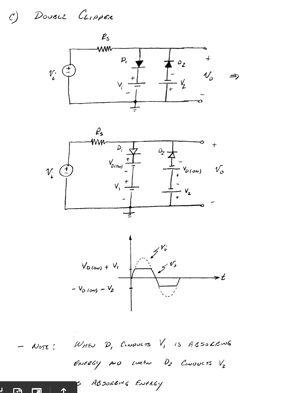 Solved DOUBLE CLIPPER QUESTION The notes for double | Chegg.com
