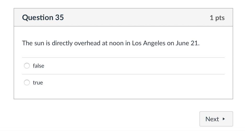 Solved The sun is directly overhead at noon in Los Angeles | Chegg.com