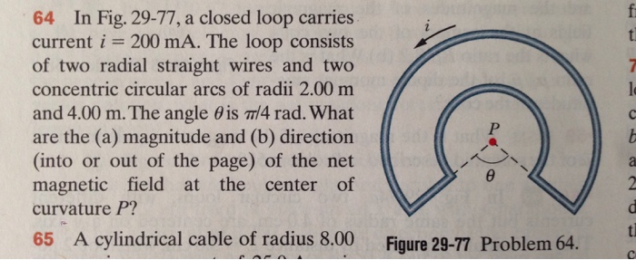 Solved In Fig. 29-77, a closed loop carries current i = 200 | Chegg.com