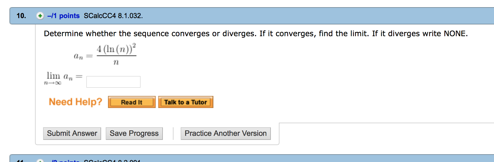 Solved Determine whether the sequence converges or diverges. | Chegg.com