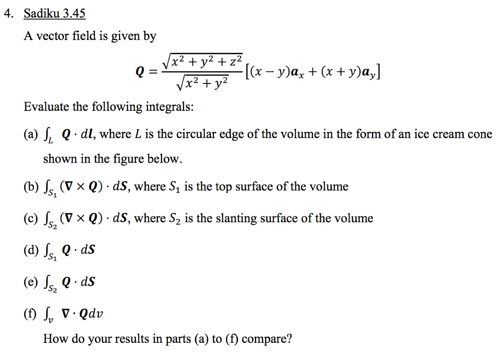 Solved A vector field is given by Q = squareroot x^2 + y^2 | Chegg.com
