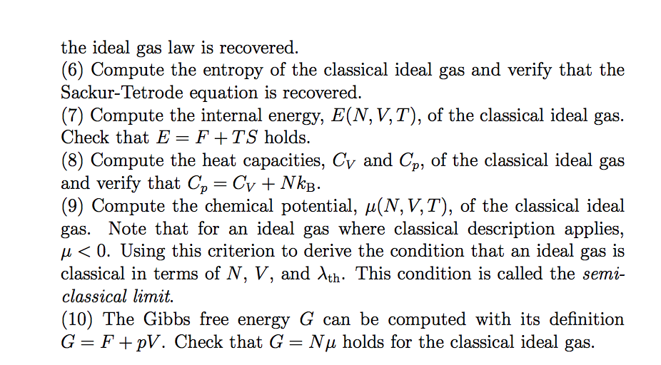 Solved 1. Classical ideal gas in canonical ensemble. (20 | Chegg.com