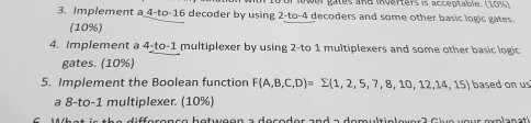 Solved Implement a 4-to-16 decoder by using 2-to-4 decoders | Chegg.com
