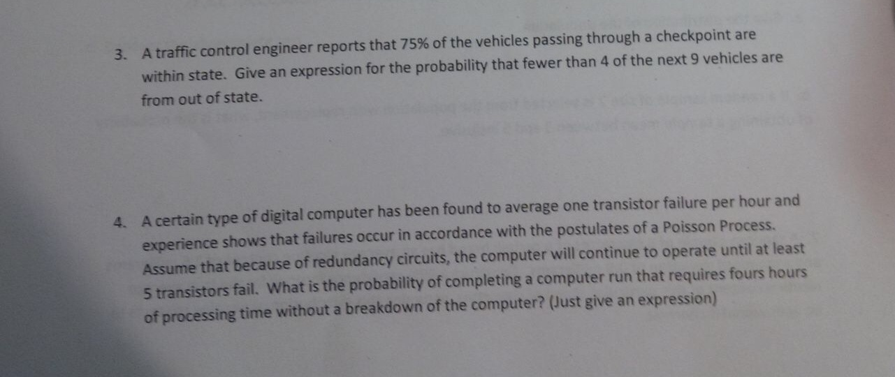 Solved A traffic control engineer reports that 75% of the | Chegg.com