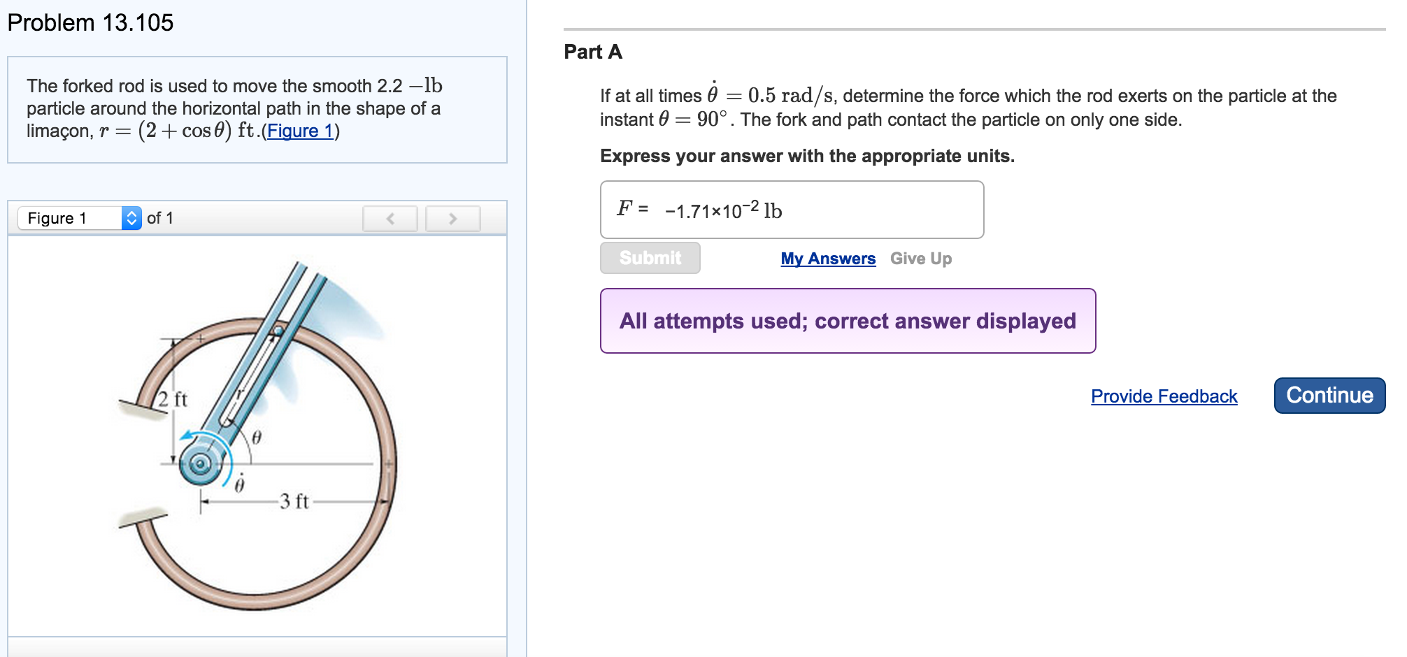 The forked rod is used to move the smooth 2.2 -lb | Chegg.com