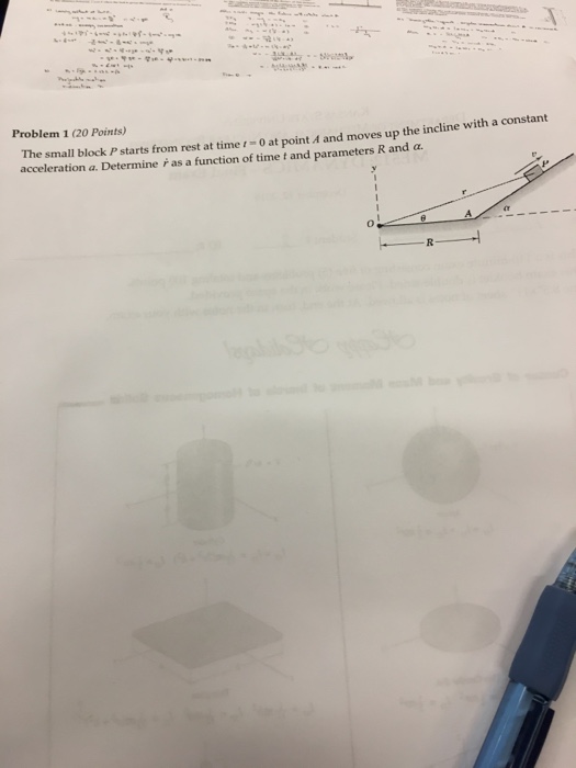 Solved The small block P starts from rest at time t = 0 at | Chegg.com