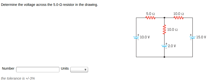 Solved Determine the voltage across the 5.0-Ohm resistor in | Chegg.com