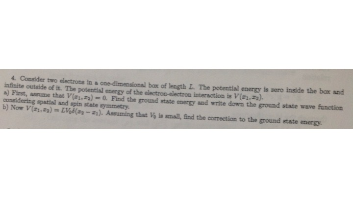 Solved Consider two electrons in a one-dimensional box of | Chegg.com