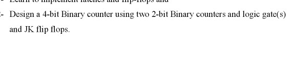 Solved Design a 4-bit Binary counter using two 2-bit Binary | Chegg.com