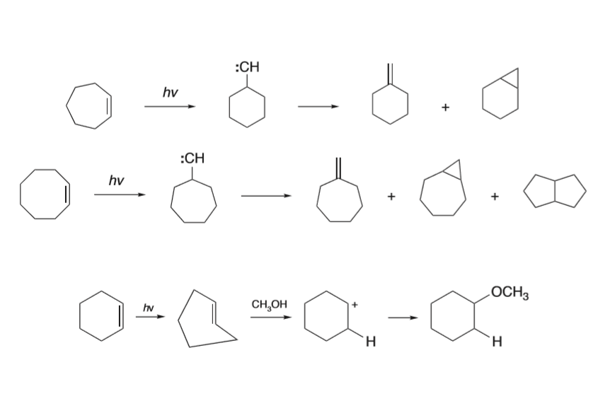 Solved :CH hv :CH hv OCH hv CH OH 3 | Chegg.com