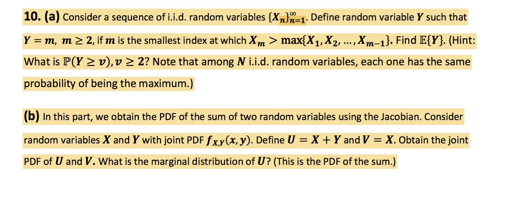 Solved Consider a sequence of i.i.d. random variables | Chegg.com