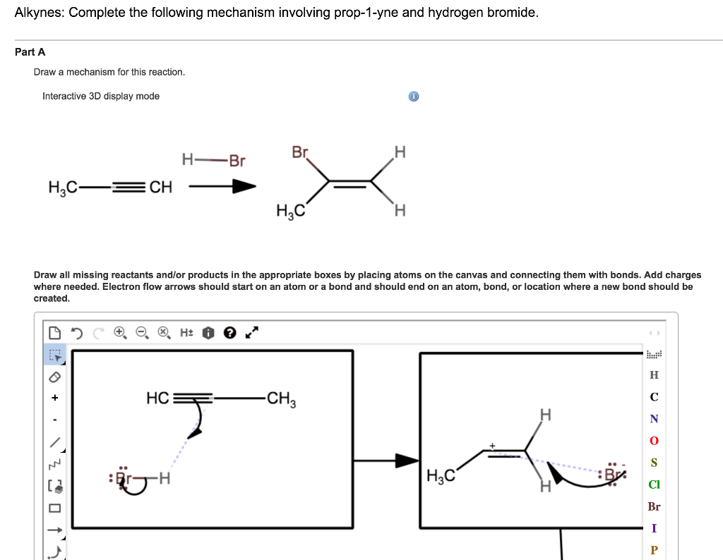 Solved Alkynes Reaction Of Propyne With Br2 1part A
