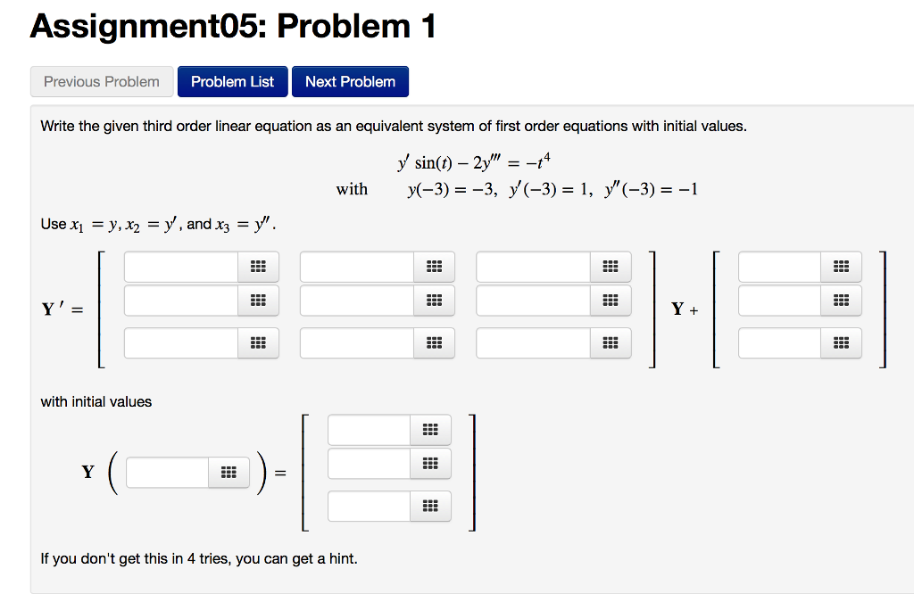 Solved Assignment05: Problem 1 Previous Problem Problem List | Chegg.com