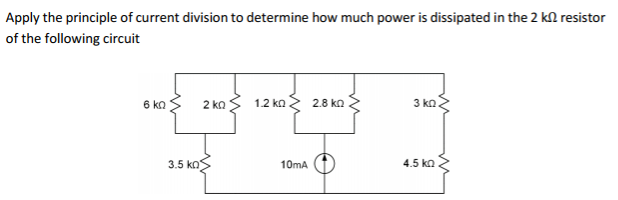 Solved Apply the principle of current division to determine | Chegg.com