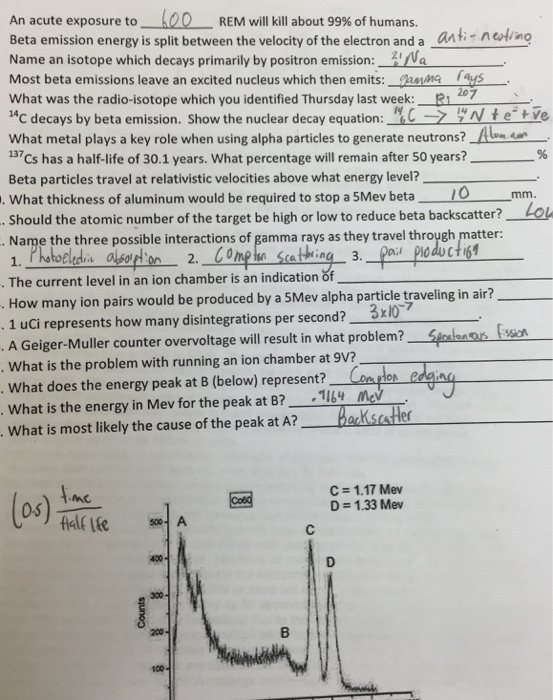Solved An acute exposure to REM will kill about 99% of | Chegg.com