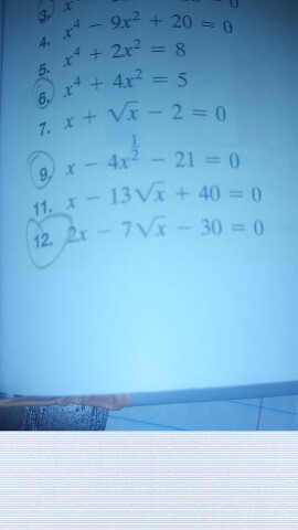 Solved x^4 minus 9x^2 + 20 = 0 x^4 + 2x^2 = 8 x^4 + 4x^2 = | Chegg.com