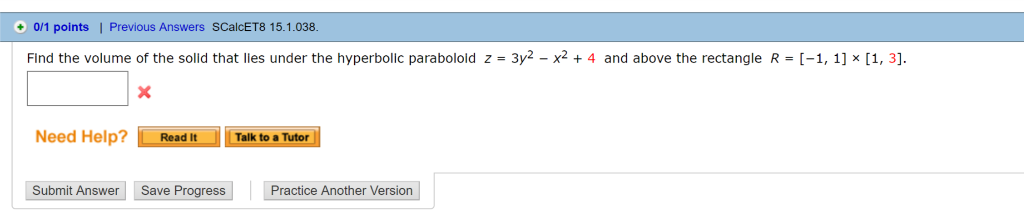 Solved 0/1 points| Previous Answers SCalcET8 15.1.038 Find | Chegg.com