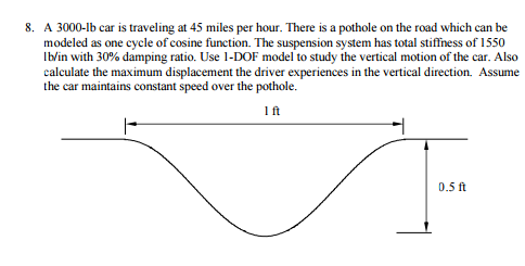 Solved A 3000-lb car is traveling at 45 miles per hour. | Chegg.com