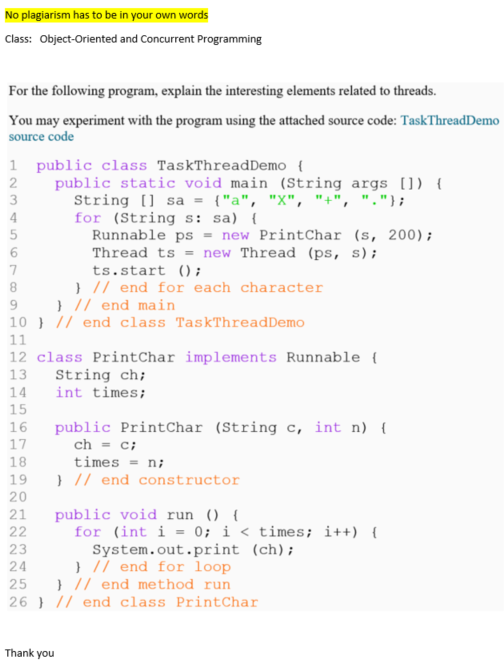 Solved Class: Object-Oriented and Concurrrent Programming | Chegg.com
