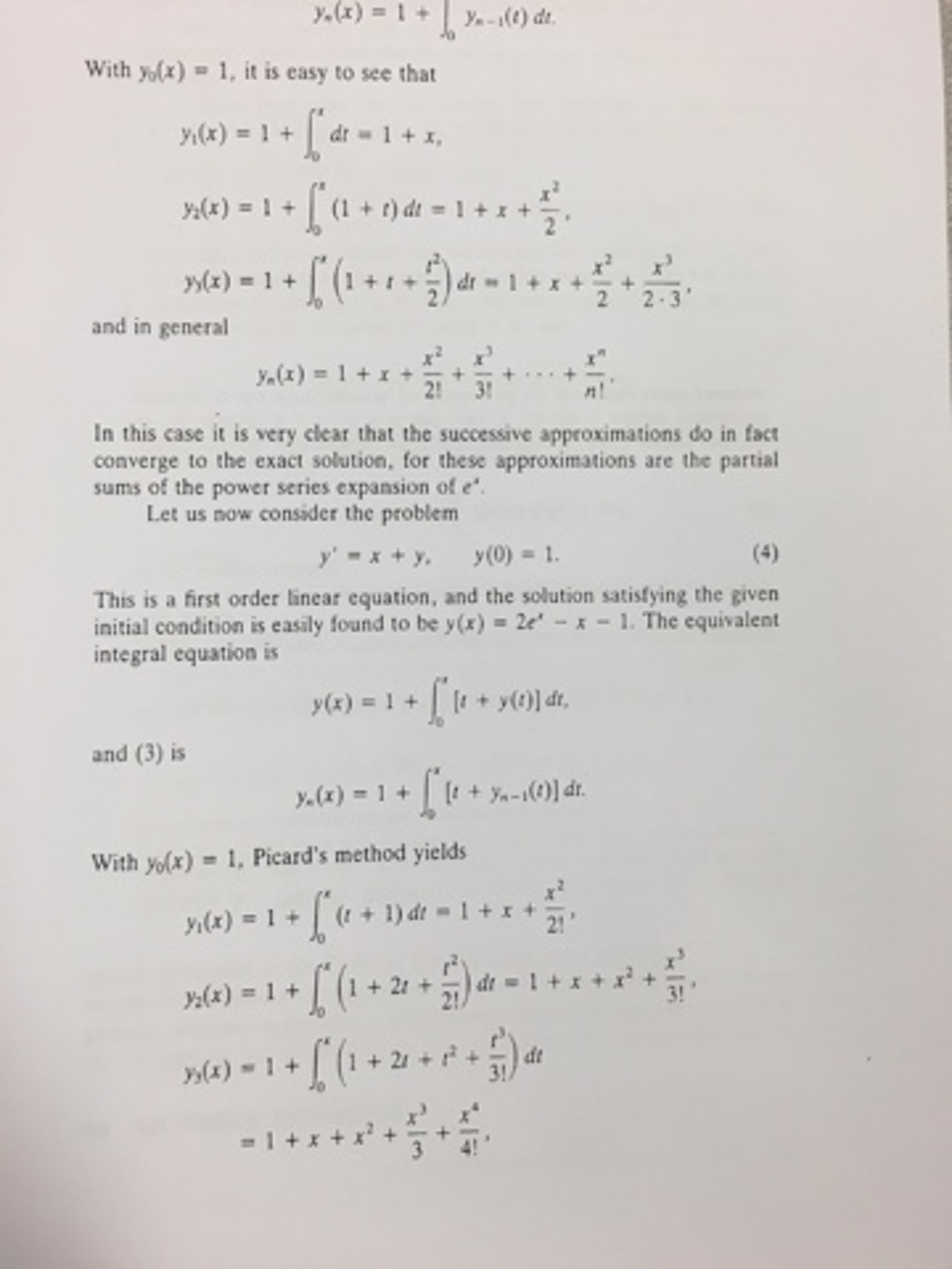 Solved It Is Instructive To See How Picards Method Works