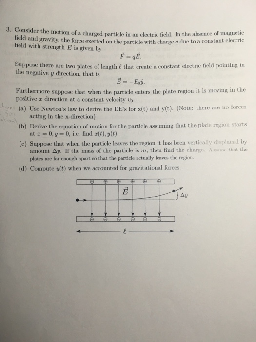 Solved Consider the motion of a charged particle in an | Chegg.com