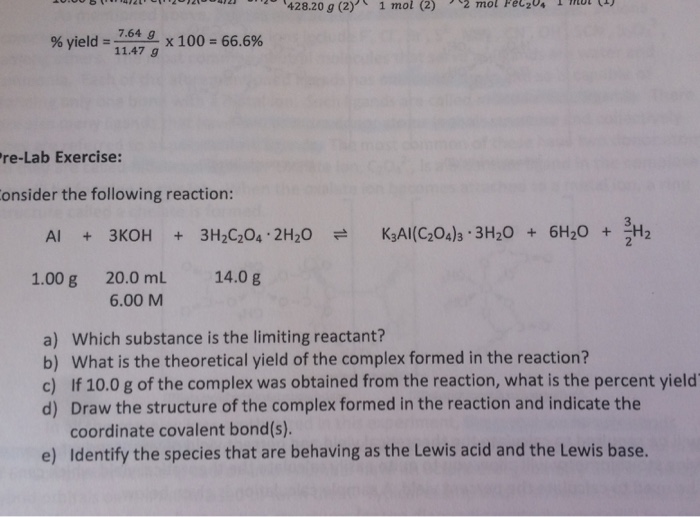 Solved Consider the following reaction: Al + 3KOH + | Chegg.com
