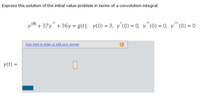 Solved Express the solution of the initial value problem in | Chegg.com