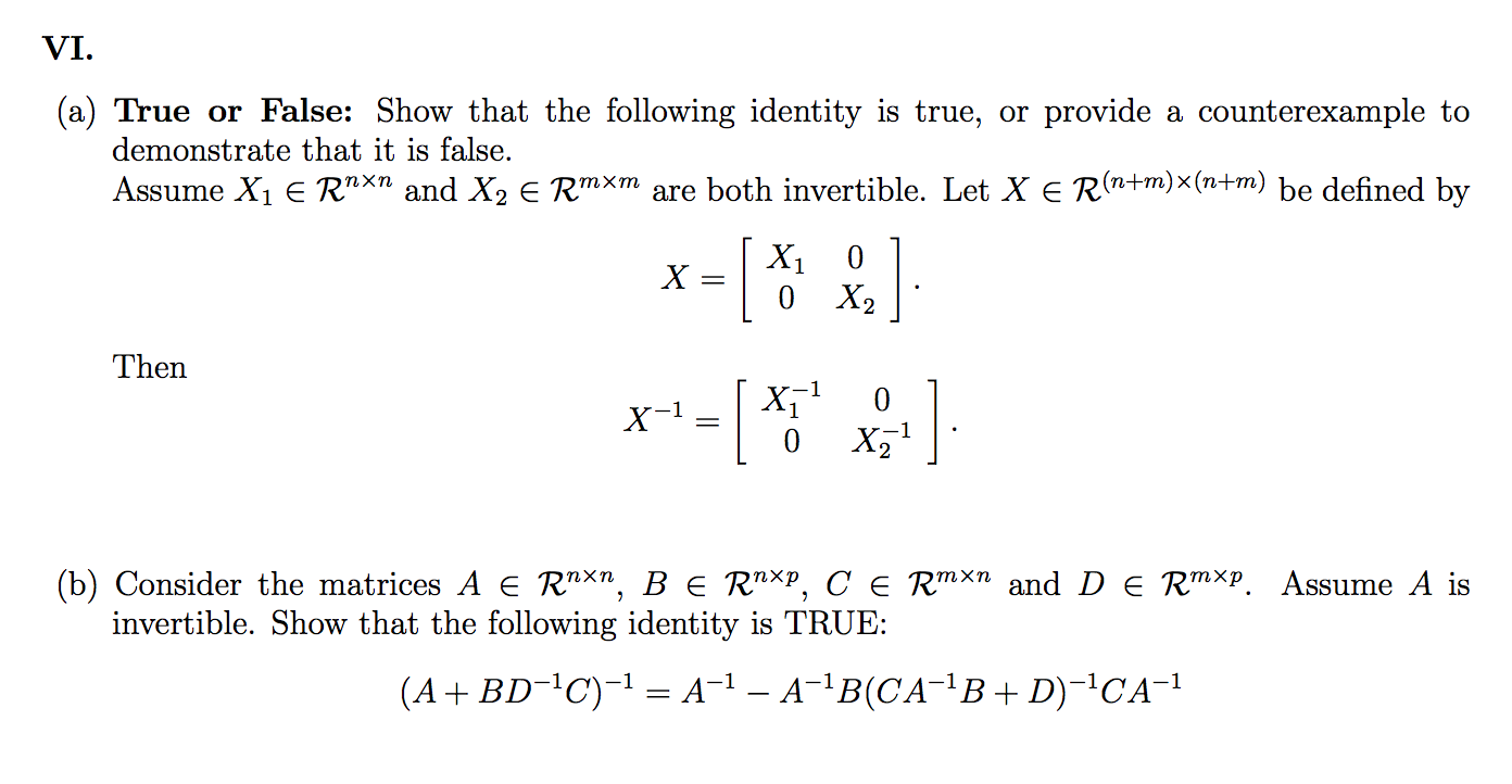 Show that the following identity is true, or provide | Chegg.com