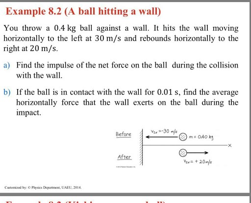 Solved You throw a 0.4 kg ball against a wall. It hits the | Chegg.com